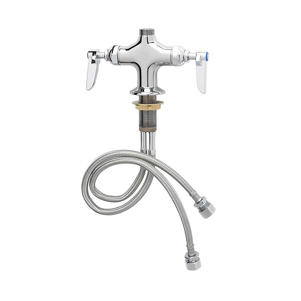 T&S B-0200-LN Double Pantry Base w/ 4" Centers, Deck Mount