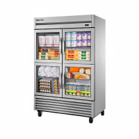 True T-49G-4-HC~FGD01 54 1/10" Two Section Reach In Refrigerator, (4 ...