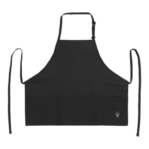 apron bib poly black