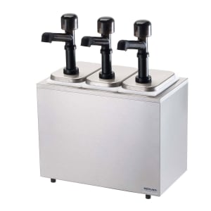 Server 07040 Countertop 3 Pump Dispenser For 3 Pouches, Stainless Base