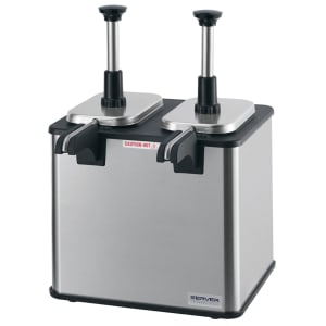 Server 81230 Twin Fudge Server, Pumps, SS, Use #10 Can or 3 qt Jar, 120 V