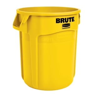 Rubbermaid FG263200GRAY 32 gallon Brute Trash Can - Plastic, Round ...