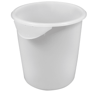 Rubbermaid FG572300WHT 6 qt Round Storage Container - White Poly