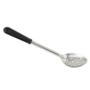 Winco BSOB-13 13" Solid Basting Spoon w/ Black Bakelite Handle, Stainless