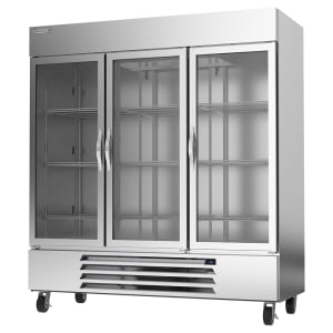 True T-72G-HC~FGD01 78 1/10" Three Section Reach In Refrigerator, (3 ...