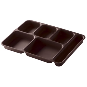Cambro 10146DCP414 Plastic Rectangular Tray w/ (6) Compartments, 9 15/ ...