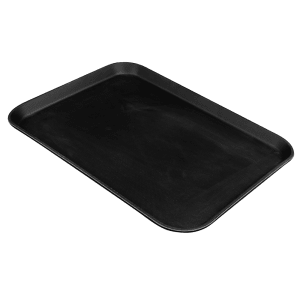 Cambro 900CT110 9" Round Camtread Serving Tray - Fiberglass, Black Satin