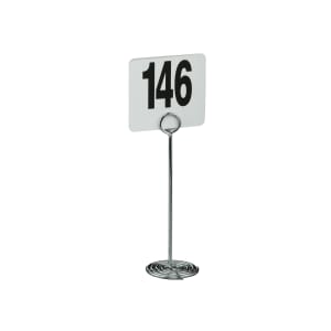 Tablecraft 1912 12" Number Card Holder - Chrome