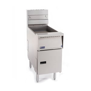 Pitco SSH55-2FD Gas Fryer - (2) 50 lb Vats, Floor Model, NG