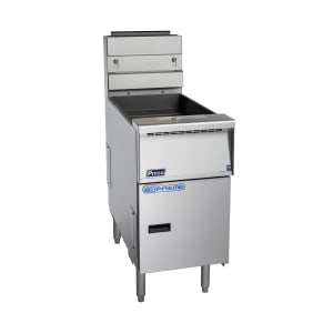 Pitco SSHLV14-C/FD Gas Fryer - (1) 32 lb Vats, Floor Model, Natural Gas