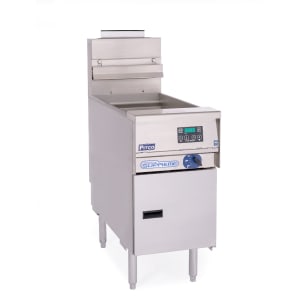Pitco SSH55 Gas Fryer - (1) 50 lb Vats, Floor Model, Natural Gas
