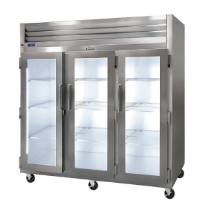 True T-72G-HC~FGD01 78 1/10" Three Section Reach In Refrigerator, (3 ...