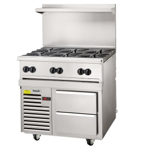 Vulcan 36S-6B 36" 6 Burner Gas Range w/ Standard Oven, Natural Gas