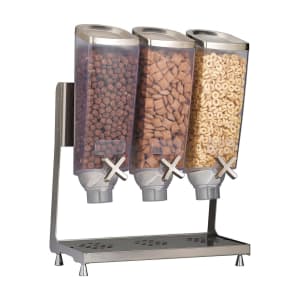 Rosseto EZ50399 Countertop Dry Food Dispenser, (3) 1 gal Hoppers