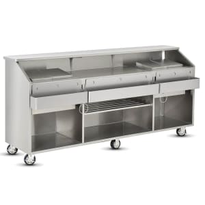Advance Tabco R-8-B 96" Portable Bar w/Stainless Steel Work Area ...