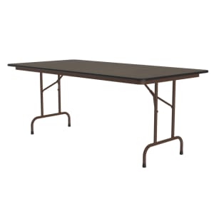 Correll CF1848M 48" Rectangular Folding Table w/ Walnut Melamine Top, 29"H
