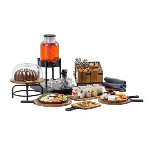 Tablecraft 10508 Bread Board w/ Handle - 13 5/8" x 7 3/4", Acacia Wood