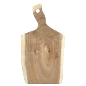 Tablecraft 10508 Bread Board w/ Handle - 13 5/8" x 7 3/4", Acacia Wood
