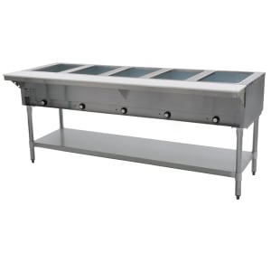 Duke 305 73" Hot Food Table w/ (5) Wells & Undershelf, Liquid Propane