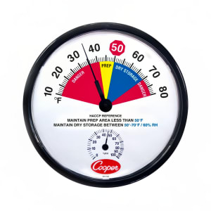 Cooper 212-150-8 Wall Dial Thermometer, -40 To 120 Degrees F