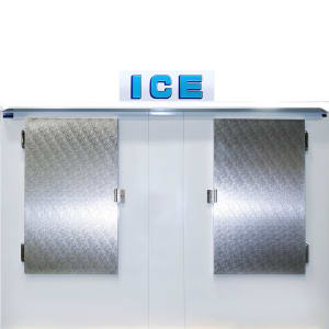 Leer, Inc. L040UCGP 50 1/2" Indoor Ice Merchandiser w/ (100) 10 lb Bag ...