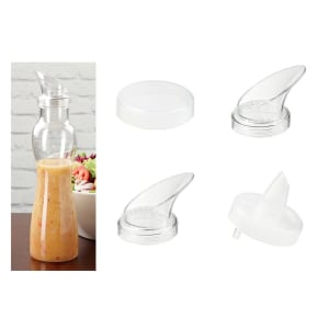 Tablecraft N48 48 oz Salad Dressing Dispenser - Clear/Black