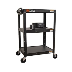 Luxor Furniture AVJ42KBC-RD 2-Level Computer Cart w/ 15-ft Cord