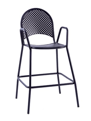 emu 128 Ronda Stacking Bar Stool - Indoor/Outdoor, Steel Frame, Bronze