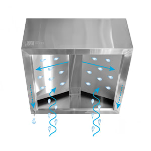 Wells WVU-48 61 9/10" Universal Ventless Hood w/ 4 Stage Filtration ...