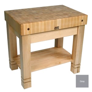 John Boos CU-GB4824 4" Maple Top Butcher Block Work Table w/ Undershelf ...