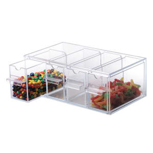 Server 88780 Wall-Mount Topping Dispenser, (4) 2 liter Hoppers