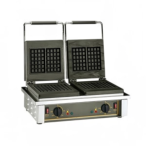 Gold Medal 5025 (4) Classic Belgian Waffle Maker w/ Stainless Steel ...