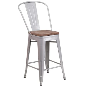 American Tables & Seating 77-BS-BVS-LOOSE Bar Stool w/ Ladder Back ...