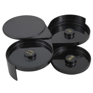 Tablecraft 666 Glass Rimmer w/ 3 ABS, Swing Out Trays