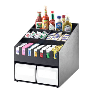 Cal-Mil 3569-6-13 Condiment Organizer w/ (6) Bins - Black