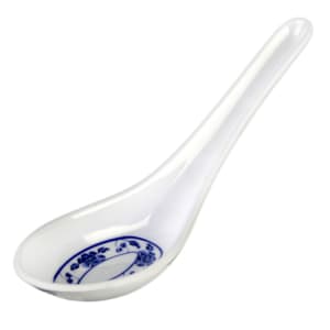 Town 22801 1 oz Chinese Soup Spoon, Melamine White, 5 5/8 in
