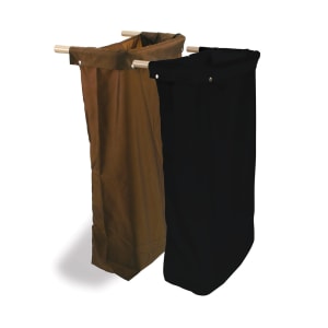 Rubbermaid FG618900BLA Housekeeping Cart w/ Vacuum Holder, 60"L x 22"W ...