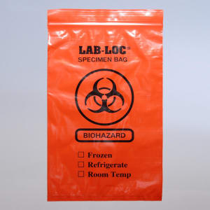 LK Packaging LABZ810BA Lab-Loc® Specimen Bags w/ Removable Biohazard ...