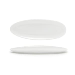 Front of the House Oval Tides™ Plate - 8" x 5 1/2", Porcelain, White ...