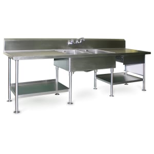 Eagle Group T3060SE-BS 60" 14 ga Work Table w/ Undershelf & 300 Series ...