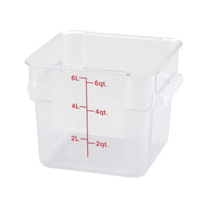Cambro 4SFSCW135 4 qt Square Food Storage Container - CamSquare ...