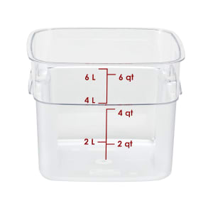 Cambro 2SFSPROCW135 2 qt FreshPro Square Food Storage Container ...
