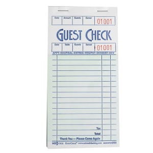 AmerCareRoyal GC3632-1 Guest Check - (1) Part Booked, (15) Lines