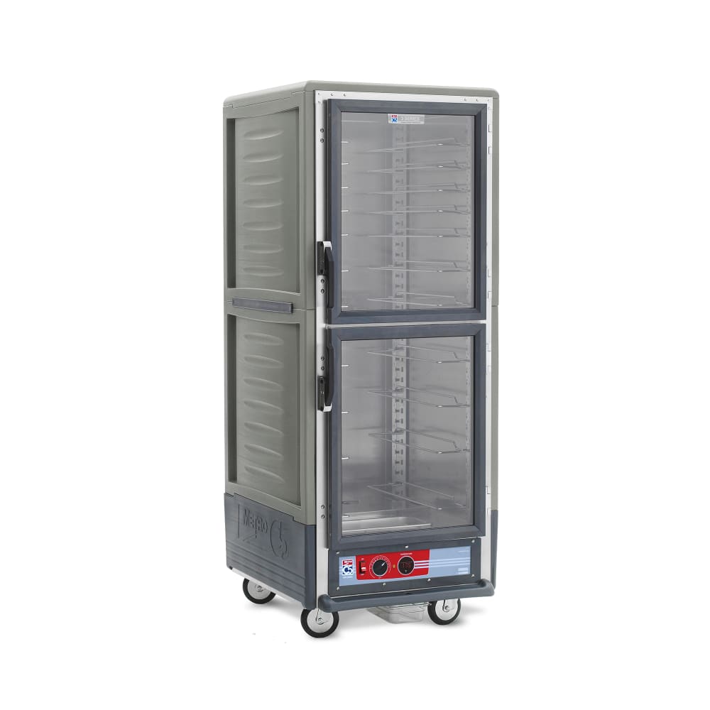 Metro C539-HLDC-U-GY Full Height Insulated Mobile Heated Cabinet w/ (18 ...