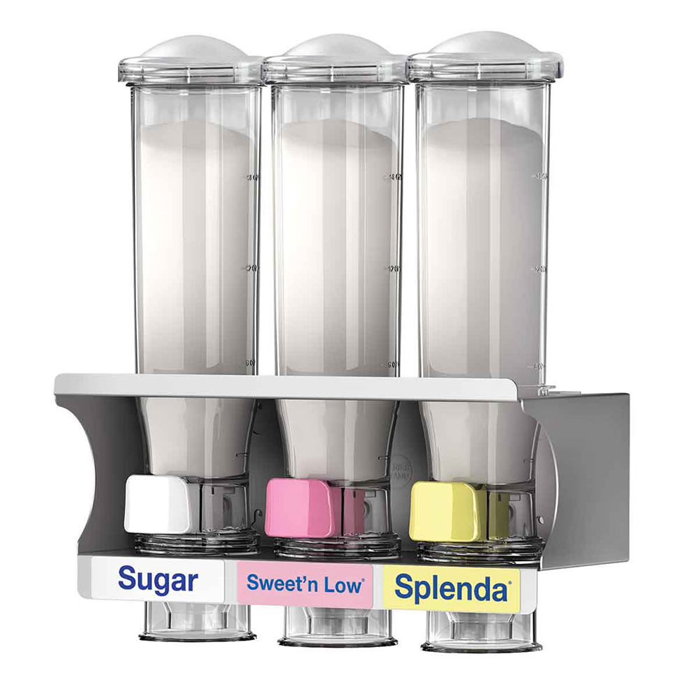 Server 80103 Wall-Mount Sugar & Creamer Dispenser, (3) 24 oz Hoppers
