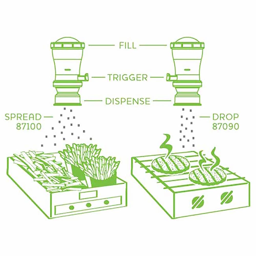 Server 87090 Salt Seasoning Dispenser w/ 10 oz Granular Seasoning ...