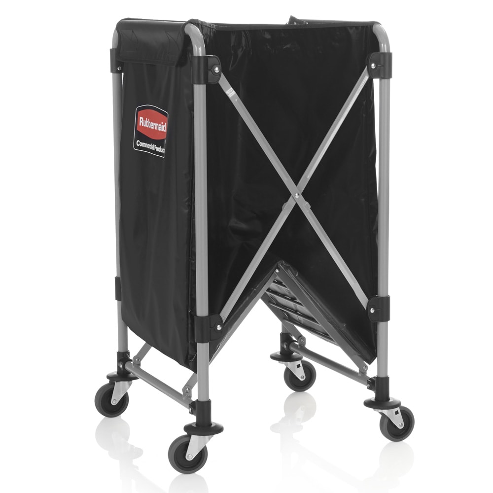 Rubbermaid 1881750 Laundry Cart w/ Collapsible Basket, 35 7/10" L x 24 ...