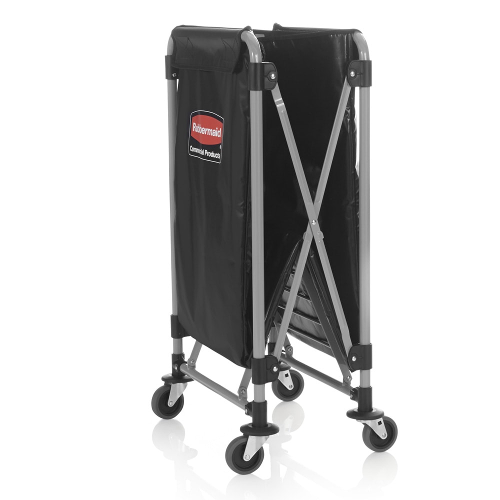 Rubbermaid 1881750 Laundry Cart w/ Collapsible Basket, 35 7/10" L x 24 ...
