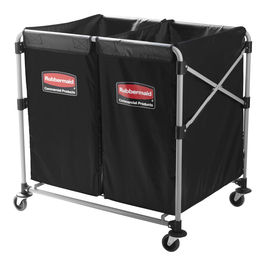 Rubbermaid 1881781 Laundry Cart w/ Collapsible Basket, 35 7/10" L x 24 ...