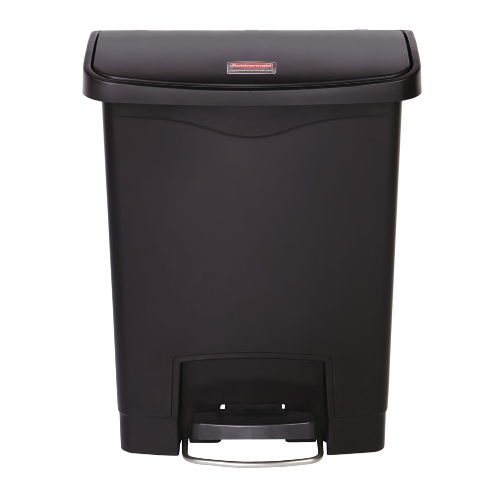 Rubbermaid 1883609 8 gal Rectangle Plastic Step Trash Can, 16 47/64" L ...